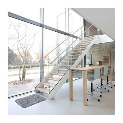 Китай Perfect quality prefab straight stairs single stringer wood staircase продается
