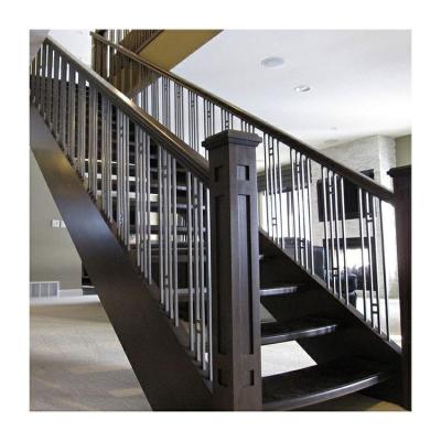 Cina Residential indoor straight glass floating stairs dull color solid wood tread staircase in vendita