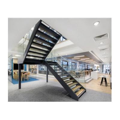 Cina Durable height quality decor straight stairs painting wooden step staircase in vendita