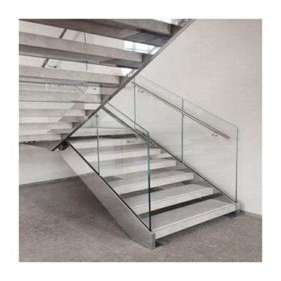 中国 General direct sales height quality double straight stairs light wooden box tread staircase 販売のため