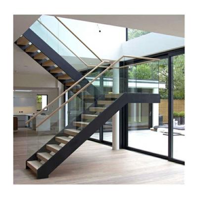 中国 General direct sales height quality double straight stairs light wooden box tread staircase 販売のため