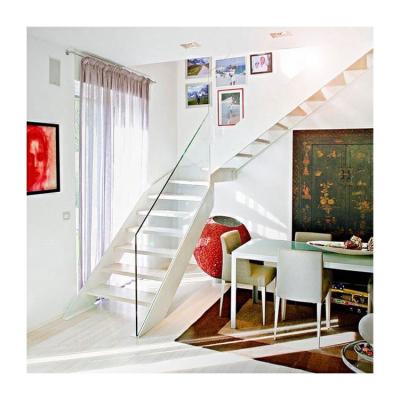 China WA-SDS1234 Custom Wood Staircase Modern U Shape Straight Stairs Te koop