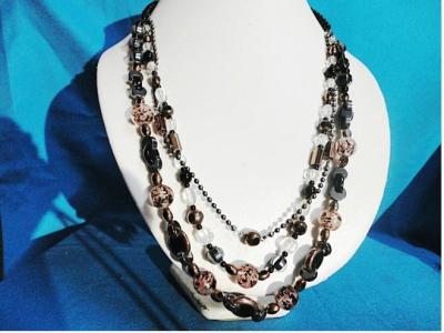 China High-end fashion necklace glass beads jewelry for sale