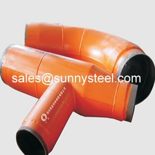 China Wear-resistant Alloy Composite Pipe Tee for sale