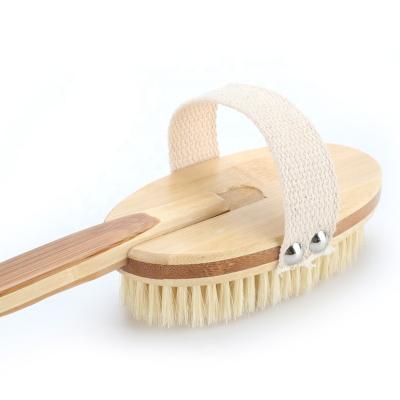China Bristle Sisal Custom Logo Houten doucheborstel voor exfoliëren en huidverzorging Te koop