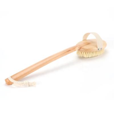 China Vegan Sisal Lichaamsdroge Borstel Afneembaar Natuurlijk Beechhout Lange Handle Te koop