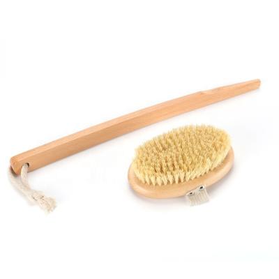 Cina Vegan Sisal Body Dry Brush Staccabile Natural Beechwood Long Handle in vendita