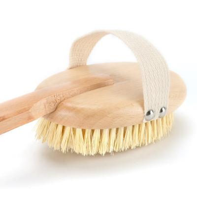Cina Vegan Sisal Body Dry Brush Staccabile Natural Beechwood Long Handle in vendita