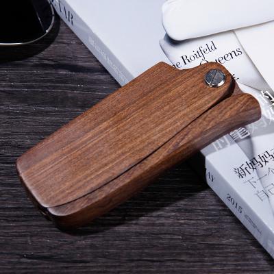 China Black Walnut Handle Folding Wood Comb Beard Folding Comb 18.5*3.6cm for sale