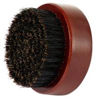 China Beechwood Brown Round Beard Brush Customize Logo Beard Comb Kit for sale