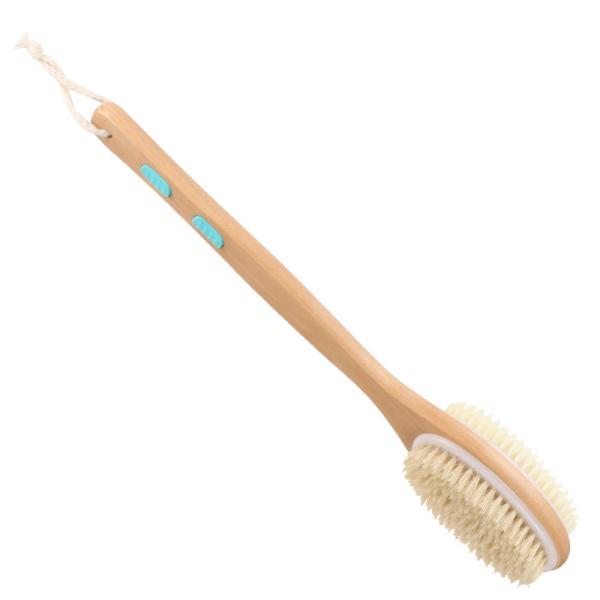 Quality Double Sized Dry Brush Long Handle Bath Body Back Exfoliate Shower Brush for sale