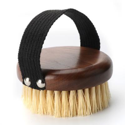 Cina Spazzola secca da bagno a noci Organic Vegan Sisal For Boay Round Spazzola da doccia in vendita