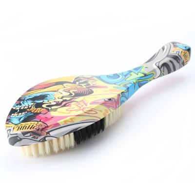Cina Spazzola di legno 100% morbida Medium Hard Boar Bristle Hair Brush Rosso-Nero-Azzurro Armygreen in vendita