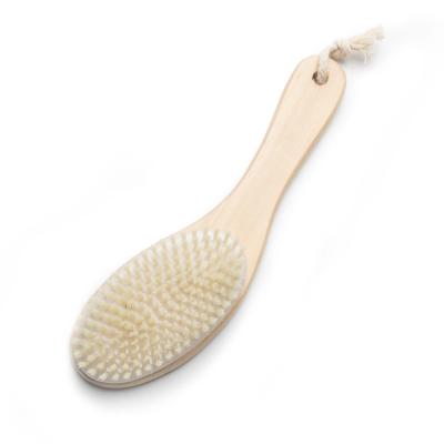 Cina Esfoliante corpo asciutto bagno doccia spazzola gambe di pollo forma di nylon di legno naturale in vendita