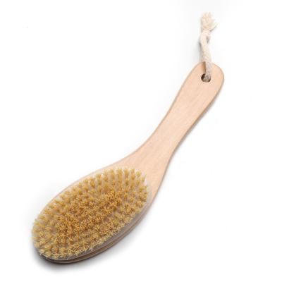Cina Esfoliante corpo asciutto bagno doccia spazzola gambe di pollo forma di nylon di legno naturale in vendita