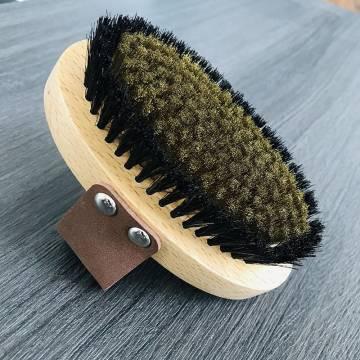 China Corpo de borracha de fibra de cobre escova seca misturado javali cavalo escova de pente personalizar logotipo à venda
