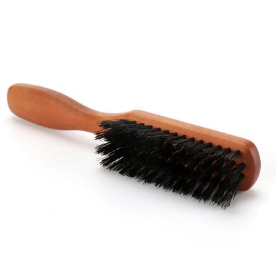China Custom LOGO Mens Grooming Kit 100% Natural Beech Wood Grade Beard Brush and Comb Set for sale