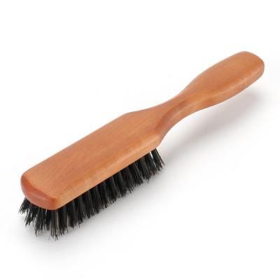 China Custom LOGO Mens Grooming Kit 100% Natural Beech Wood Grade Beard Brush and Comb Set for sale