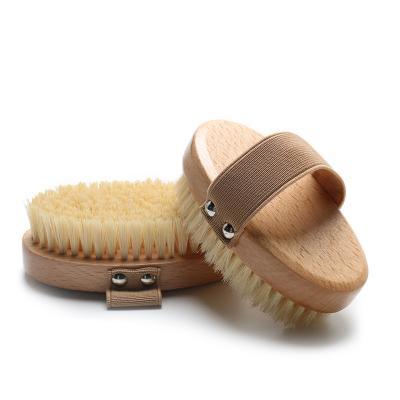 Cina Natural Bristle Dry Exfoliating Brush Body Bath Shower 11*6.2*3.5cm in vendita
