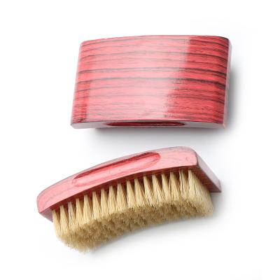 China Custom OEM 100% Boar Bristle Square Wave Brush with Beech Wood Handle for sale