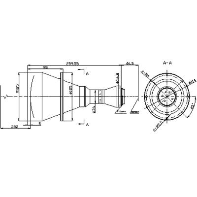 China 1.8M 0.240X Large Field Double Telecentric Lens For Industrial/Machine Vision for sale