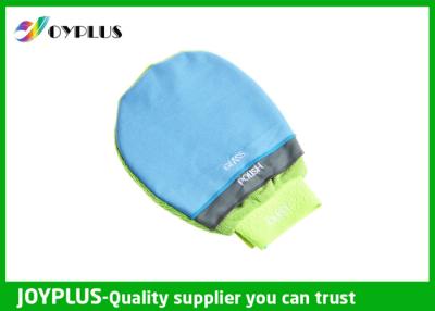 China Waterproof Car Washing Mitt Glove , Car Cleaning Cloth Double Side Blue Color for sale