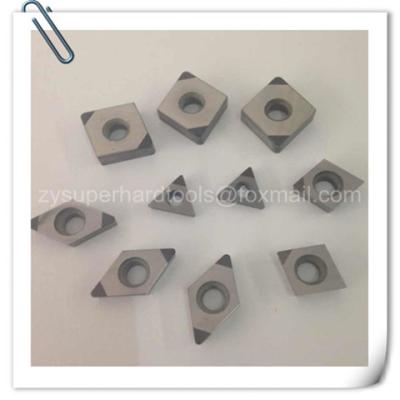 China CBN cutting inserts for cutting harded metal workpieces for sale