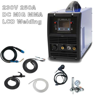 China 230V MIG Welding Machine LCD DC Mma Mig Welder 250A MIG Welders for sale