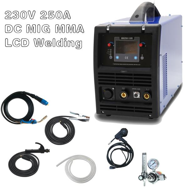 Quality 230V MIG Welding Machine LCD DC Mma Mig Welder 250A MIG Welders for sale