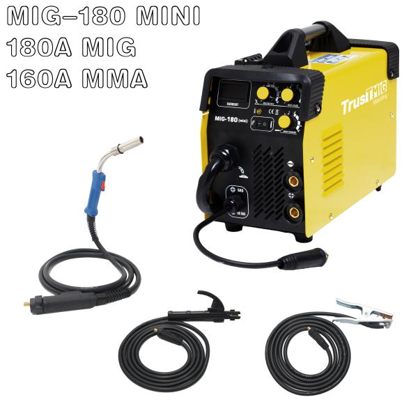 Quality 180A MINI MIG Welder 2 in 1 MIG MMA Welding Machine Portable Small Arc Weld for sale