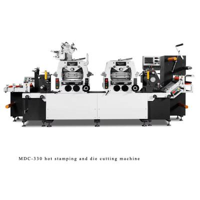 China Dubbele station platbed warm stempelen en sterven snijmachine hoge precisie Mdc-330 Te koop
