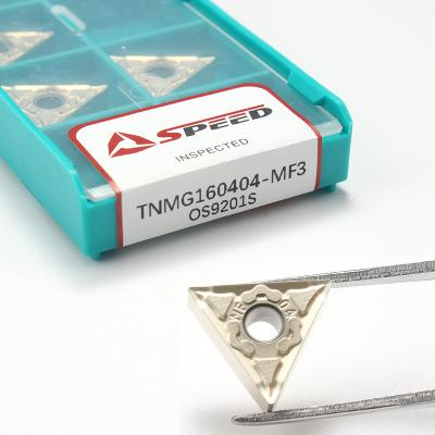 China Het Carbide van TNMG160404-MF3 OS9201S Vierkant het Draaien Tussenvoegsel voor CNC het Machinaal bewerken Te koop