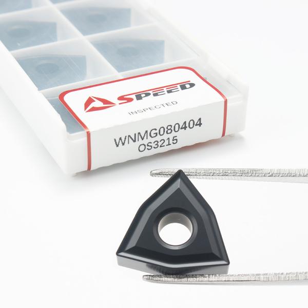 Speed WNMG080404 Wear Resistant Tungsten Carbide Turning Insert Great Cast Iron Tool with Black CVD Coating