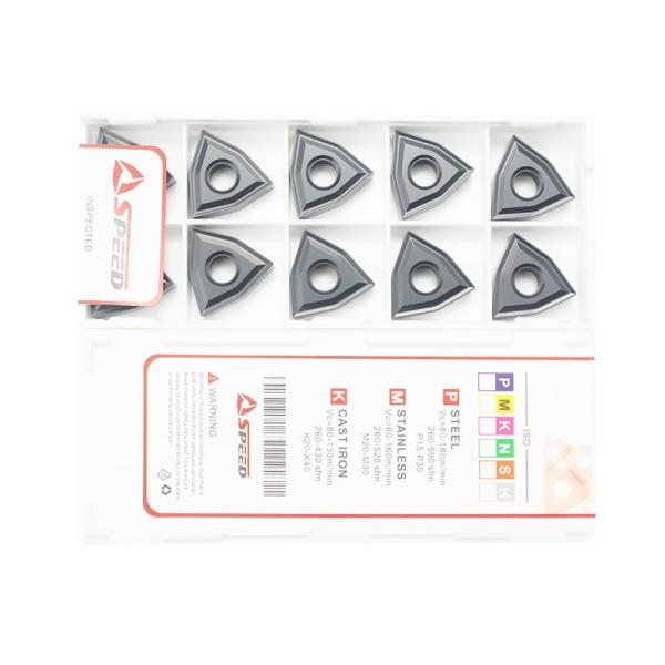 Speed WNMG080404 Wear Resistant Tungsten Carbide Turning Insert Great Cast Iron Tool with Black CVD Coating