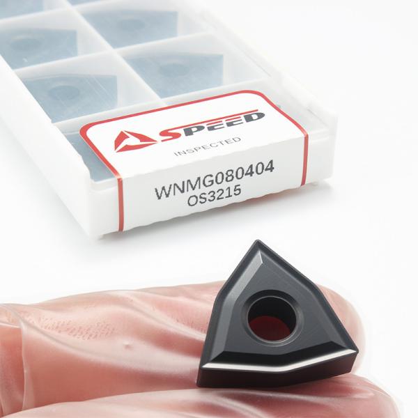 Speed WNMG080404 Wear Resistant Tungsten Carbide Turning Insert Great Cast Iron Tool with Black CVD Coating