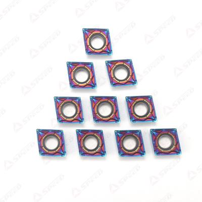 China Speed HRC30-60 Hardness CCMT09T304-MF3 Carbide Turning Insert Coated With Balzer PVD zu verkaufen