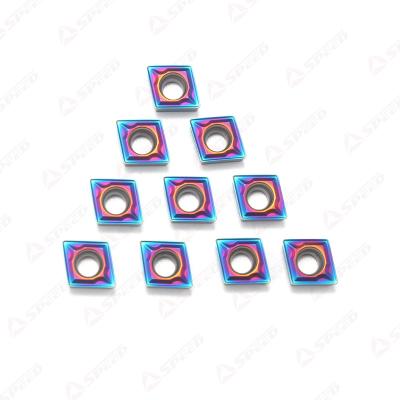 China SPEED CCMT060208 CNC Carbide Turning Tool 100% Nano Blue Tungsten Carbide Turning Inserts for sale