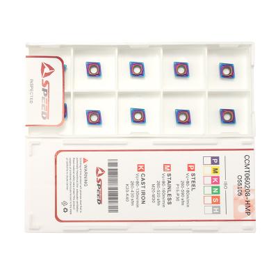 China SPEED CCMT060208 CNC Carbide Turning Tool 100% Nano Blue Tungsten Carbide Turning Inserts for sale