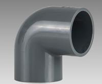 China PVC 90 Degree Bend Pipe Fitting 45C Chemical Resistant Industrial Elbow for sale