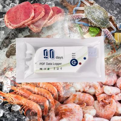 China 90 Days Temperature Recorder Single Use USB Temperature Data Logger with PDF report for sale