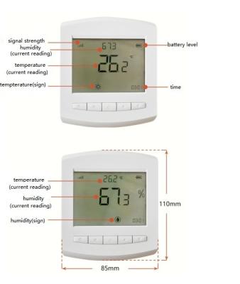 Quality 4G large LCD display blacklight alarm humidity and temperature sensor wireless for sale