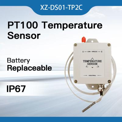 Quality Battery Replaceable Wireless Temperature Transmitter PT100 Lora Temperature for sale