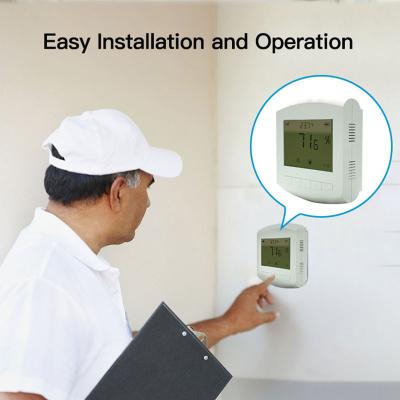 China LCD Display Temperature Monitoring Wireless Temperature Humidity Lora Sensor for sale