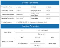 China Wireless transmission remote intelligent multi-control output 4 relay remote control Testing Equipment for sale