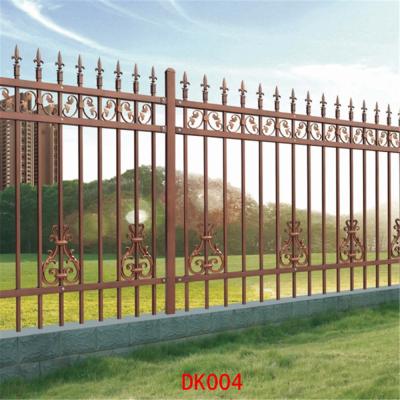 China Antique brass color wrought iron fence Residential place Fence panels Cheap wrought iron fence panels for sale model DK0 for sale