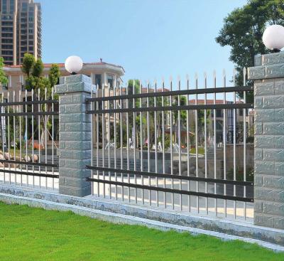 China Antique brass color wrought iron fence Residential placeQ195 steel fence panels model DK007 for sale