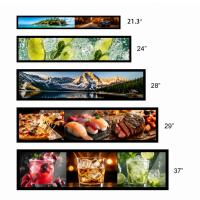 Quality 21 24 28 Inch Custom Stretched Bar LCD Display Ultra Wide Screen Advertising for sale