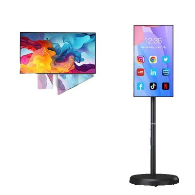 China MJK 21.5 Inch Mobile Tablet PC Battery Rotatable Touch Screen Monitor Android 15 Smart Display Digital Signage and Displays for sale