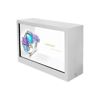 China 49 Inch Transparent LCD Display Showcase Cabinet Interactive Digital Signage Box for Museum Retail for sale