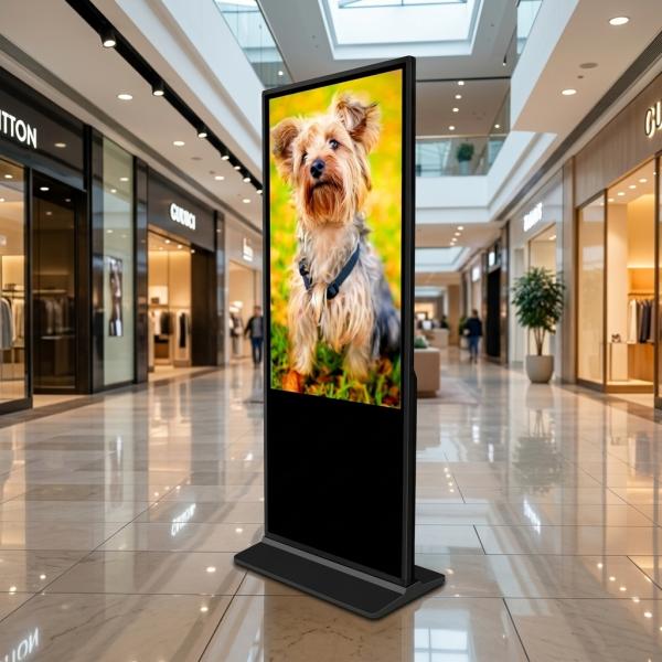 Quality 65 Inch Interactive IPS Kiosk Touch Screen Floor Standing Advertising Screen with SDK for Elevator Wayfinding for sale